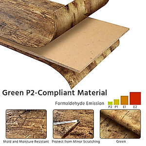 Yaheetech 5 Piece Dining Table & Chair Set - Compact Wood Table Sets Home Furniture for Kitchen Dining Room Small Space -Rustic Brown