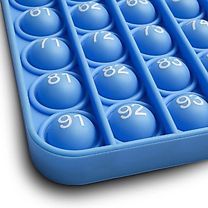 Pop it Numbers 100 Sensory Math Manipulative (Blue) Large Educational Consecutive Number pop it. Autism/ADHD Friendly Classroom Supply is Perfect for Home or Any Elementary Classroom