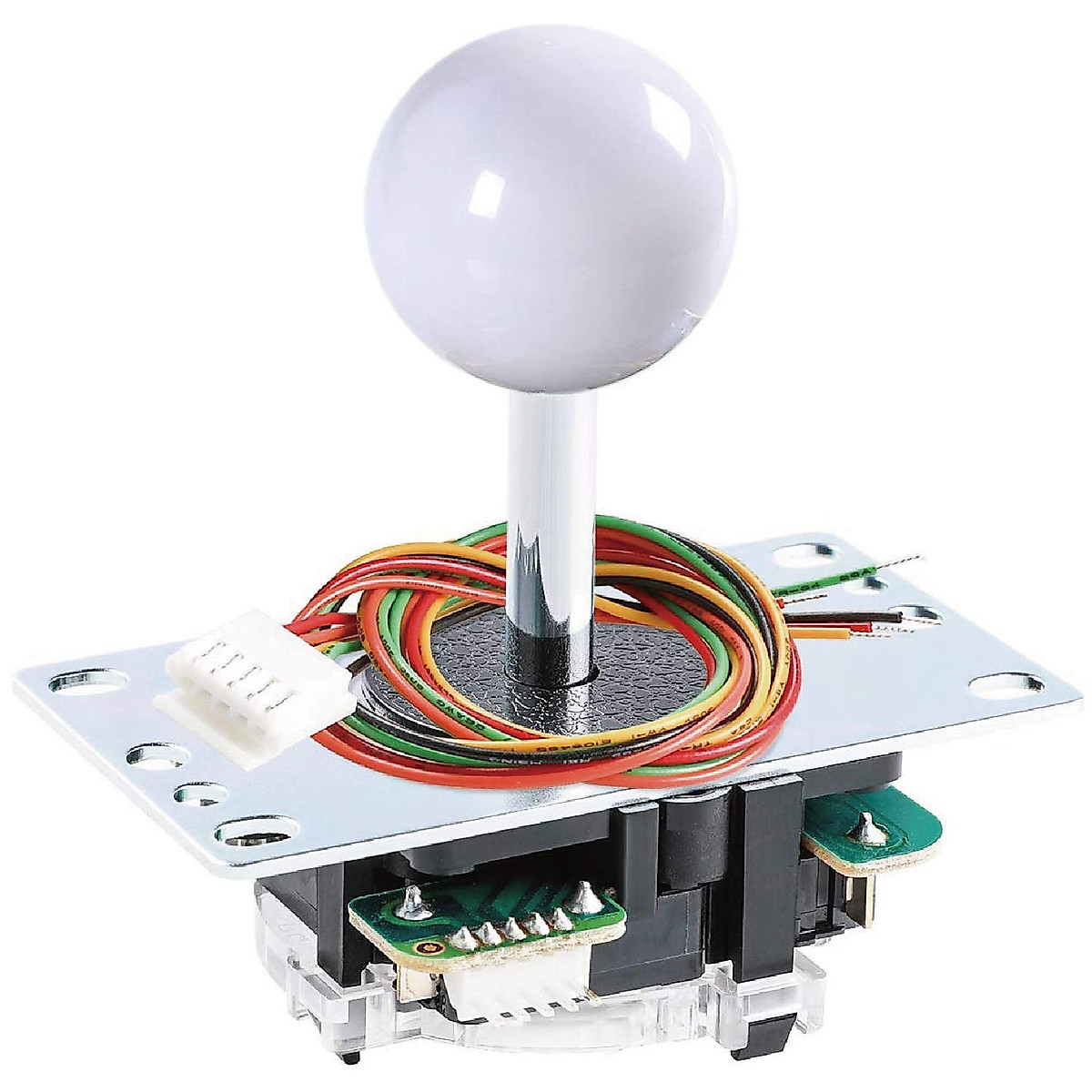 SANWA JLF-TP-8YT Arcade Joystick (White Ball Top) - Premium, High Precision, Responsive Controls, Multi-Platform Compatible - Ideal for Gaming Enthusiasts, for Arcade Jamma Game 4 & 8 Way Adjustable