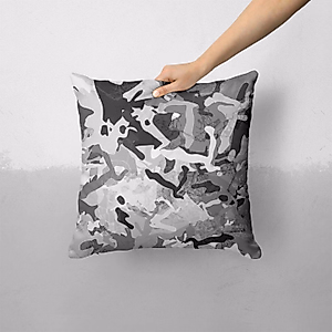 iiRov Desert Snow Camouflage V2 - Custom Decorative Home Decor Indoor or Outdoor Throw Pillow Cover for Sofa, Bed or Couch Cushion (Pillow CASE Cover ONLY)