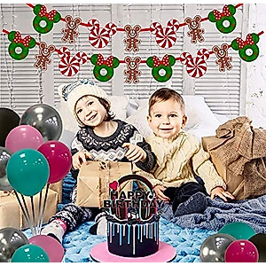 Christmas Tree Decorations Candy Garland for Merry Christmas Candy Cutouts Banner Decorations for Kids Birthday Party Baby Shower Decorations