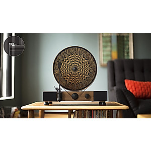 TazStudio Premium slipmat - Cork Turntable Mat [4mm Thick] for Better Sound Support on Vinyl LP Record Player - Cork mat Original Art Design - Psychedelic Geometric Mix Pattern Art-m1