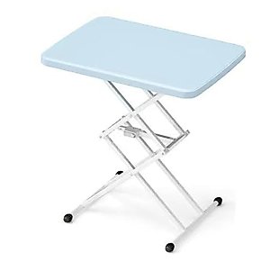 Delitem 25x17 inch Height Adjustable Desk/Table Surface Riser, 17" Wide Tabletop Multi-Height Desk Converter, Monitor Laptop Platform Work Station/Panic Table (Blue)