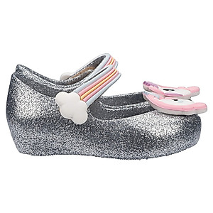 mini melissa Girl's Mini Ultragirl Unicorn (Toddler/Little Kid) Silver Glitz 7 Toddler M