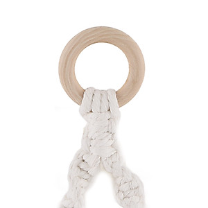 Handmade Paper Towel Holder,Boho Cotton Rope Macrame Toilet Paper Towel Rack,Paper Towel Hanging for Kitchen Bathroom