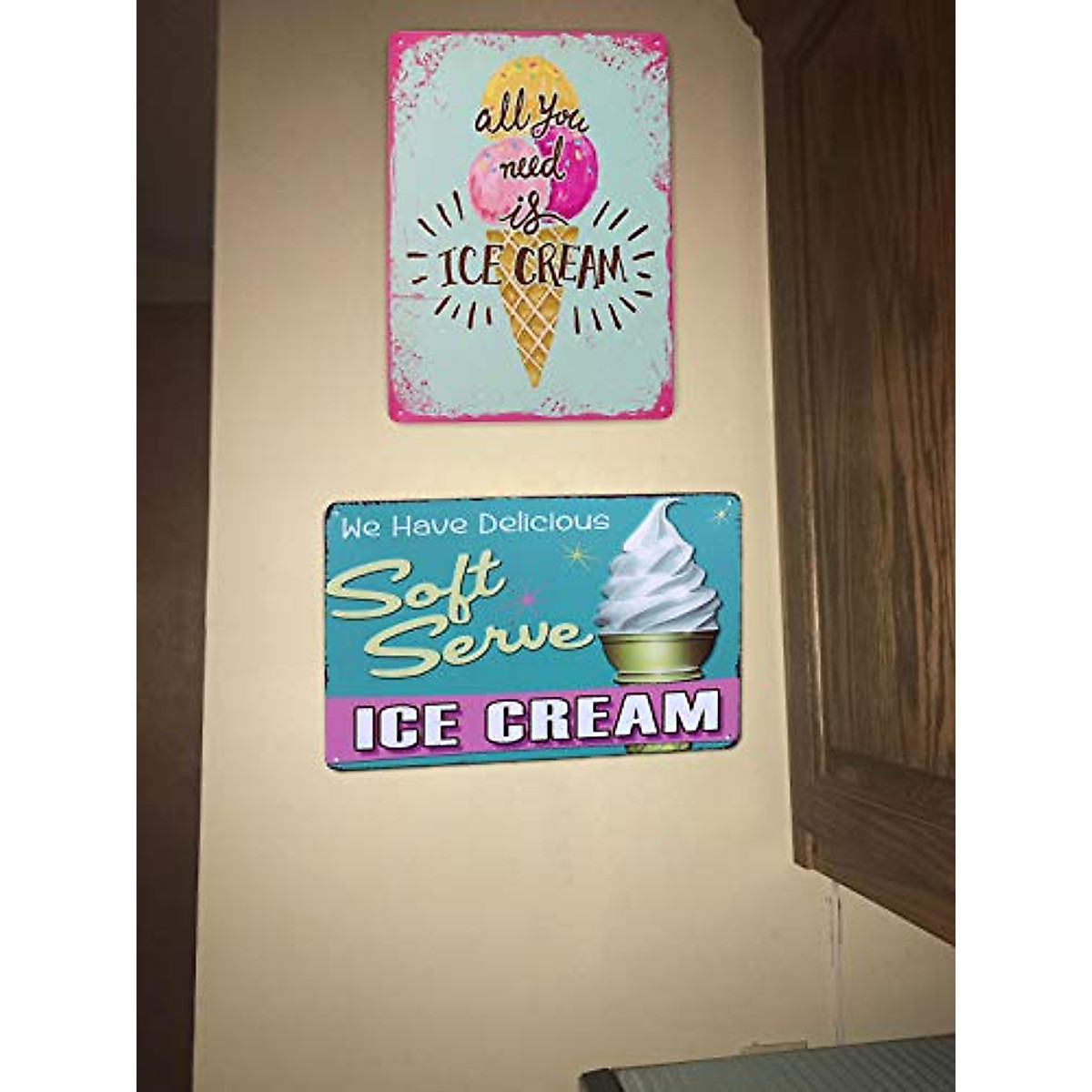 UOOPAI All You Need is ICE Cream Vintage Metal Sign