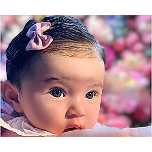 PUCH-KO Newborn Baby Grip Like Snap Hair Clips Tiny Bow Non Slip Barrettes For Infant Fine Hair Mini Bow Girl