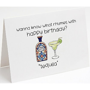Funny Happy Birthday Card For Men & Women. Punny Joke Alcohol Birthday Card. Liquor, Tequila, Margarita Birthday Card For Drinkers. Best Friend Birthday Card. Day Drinking Birthday Card.