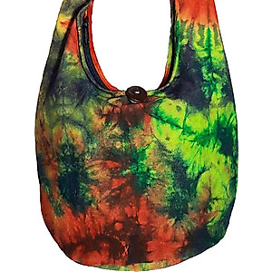 Lovely Creations Hippie Boho New Elephant Crossbody Bohemian Gypsy Sling Shoulder Bag Small Size (S White)