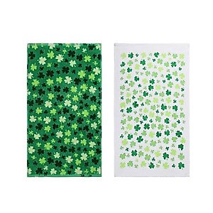 Celebrate St. Patrick's Day Together Shamrock Melody Cotton Kitchen Dish Towels, 2-Pack