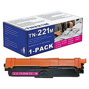 INDI 1 Pack TN221M TN221 TN221 Magenta Toner Cartridge Replacement for Brother HL3140CW 3150CDN 3180CDW 3170CDW DCP9015CDW 9020CDN MFC9130CW 9140CDN 9330CDW 9340CDW Printer.