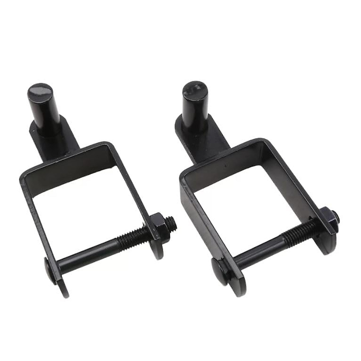 2" Square Male Black Hinge Pair with Bolt and Nut Assembly (5/8" Pintle)