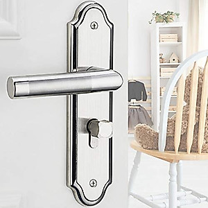 SONGJIA Universal Simple Door Lock Stainless Steel Safety Door Handle Locks for Bedroom Bathroom Interior Door Hardware Accessories