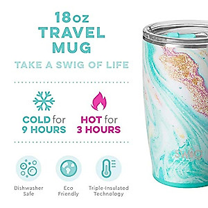 Swig Life Wanderlust + Matte Aqua Coffee Lovers Gift Set, Includes (2) 18oz Travel Mugs, Triple Insulated, Stainless Steel, Easy to Clean, and Dishwasher Safe