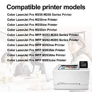 2 Pack 206A | W2111A Toner Cartridge Replacement for HP Color Laserjet Pro M255-M256 Series M255nw M255dw M255dn MFP M282-M283 M282-M285 M282nw M283fdn M283fdw M283cdw Printer Cartridge(Cyan).