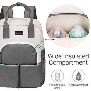 COSYLAND Diaper Bag Backpack Baby Bag for Girls Boy Large Capacity Maternity Nappy Bag Travel Back Pack with Insulated Pocket & Stroller Straps & Laptop Compartment & Anti-theft Pocket for Mom Dad