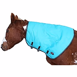 CHALLENGER Horse 1200D Waterproof Winter Blanket Mane Horse Neck Cover Turquoise 52039-M