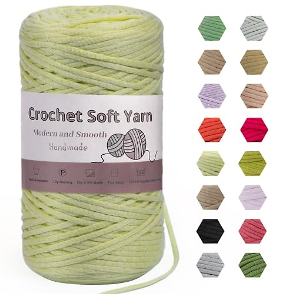 328 Yards Yarn for Crocheting,250g/8.81oz Green Crochet Yarn,Soft Yarn for Crocheting Knitting with Stitch Markers,Blunt Needles Chunky Thick Cotton Nylon Blend Yarn for Crocheting Beginner