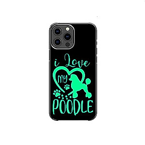 I Love My Poodle Sweet Cute Funny Sarcastic Pattern Art Design Anti-Fall and Shockproof Gift iPhone case (iPod 6)