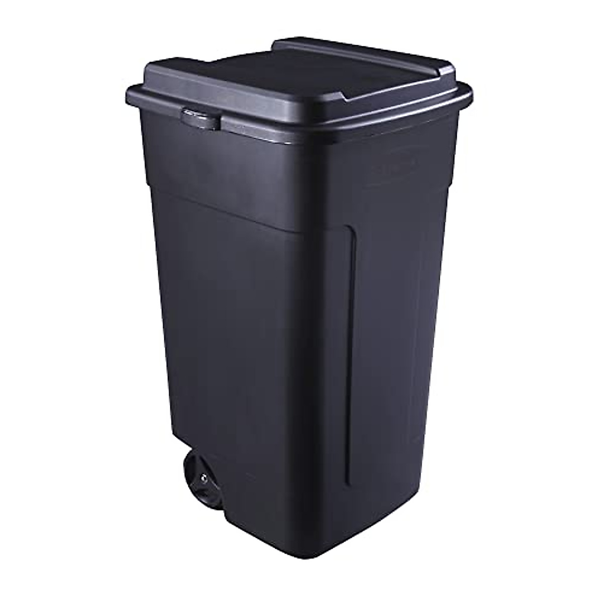 VinEry 50 gal Roughneck Wheeled Plastic Garage Trash Can, Black