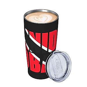 VKKOEWL Trinidad and Tobago Flag Stainless Steel Insulated Tumbler 20 Oz Travel Water Bottle Coffee Mug Drink Cup With Lid Straw