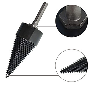 WFLNHB Hex Shank (42mm) Firewood Log Splitter Drill Wood Splitter Drill Bits for Electric Drill Bit