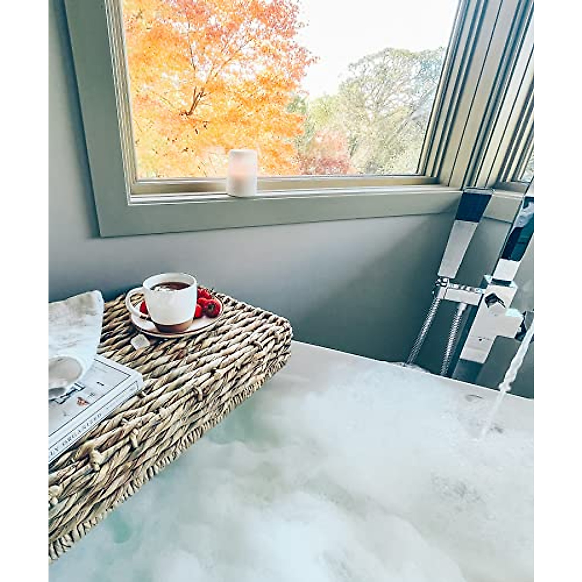 Mora Ceramic Large Latte Mug Set of 4, 16oz - Microwavable, Porcelain Coffee Cups With Big Handle - Modern, Boho, Unique Style For Any Kitchen. Microwave Safe Stoneware - Vanilla White