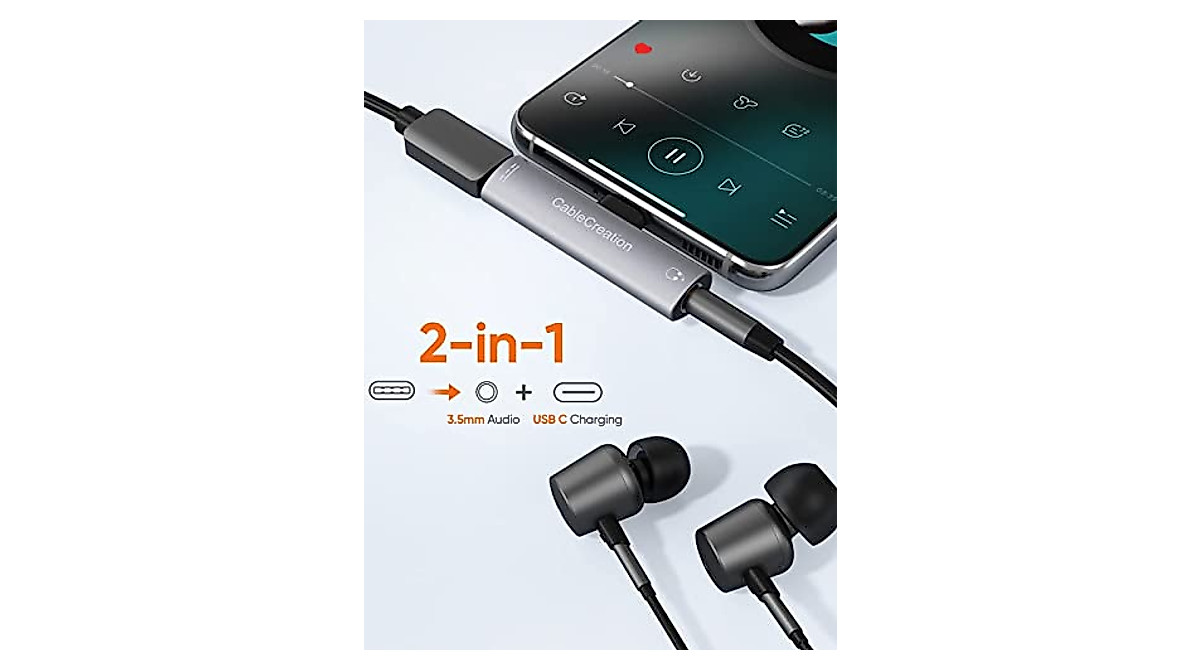 USB C to 3.5mm Adapter Bundle - Charge & Share Audio