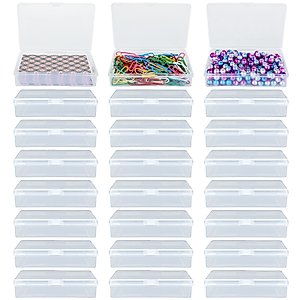 APACALI 24PCS Playing Card Case Clear Plastic Gaming Game Card Holder Organizer, Snaps Closed Clear Card Box Small Hard Plastic Card Storage Box, Empty Trading Card Storage Box 3.8x2.7x0.82 Inch