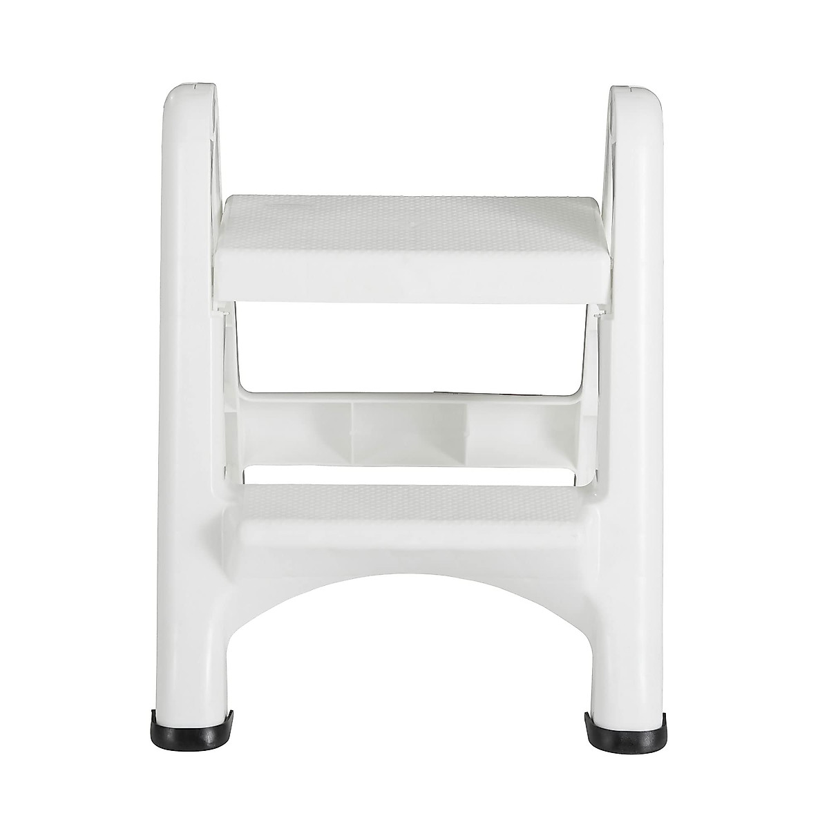 Rubbermaid FG420903WHT EZ Step 2 Step Folding Plastic Ladder Step Stool with Skid Resistant Foot Pads, White (3 Pack)