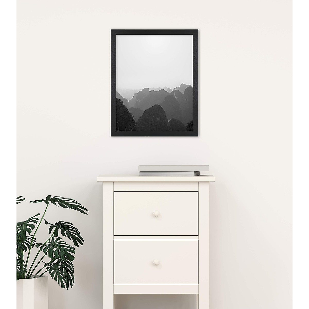 MCS Studio Gallery 16x20 Poster Frame Black Woodgrain, Vertical & Horizontal Wall Hanging Large Picture Frame for Photos, Posters & Art Prints (1-Pack)