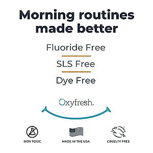 Premium Oxyfresh Maximum Fresh Breath Lemon Mint Toothpaste - Clean Teeth & Fresh Breath - Natural Essential Oils & Natural Xylitol to Help Fight Tartar - SLS & Fluoride Free, 3-5oz