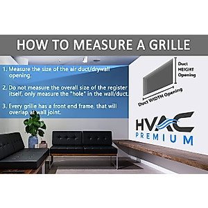 8"w x 4"h Adjustable AIR Supply Diffuser - HVAC Vent Cover Sidewall or Ceiling - Grille Register - High Airflow - White [Outer Dimensions: 9.75"w X 5.75"h]