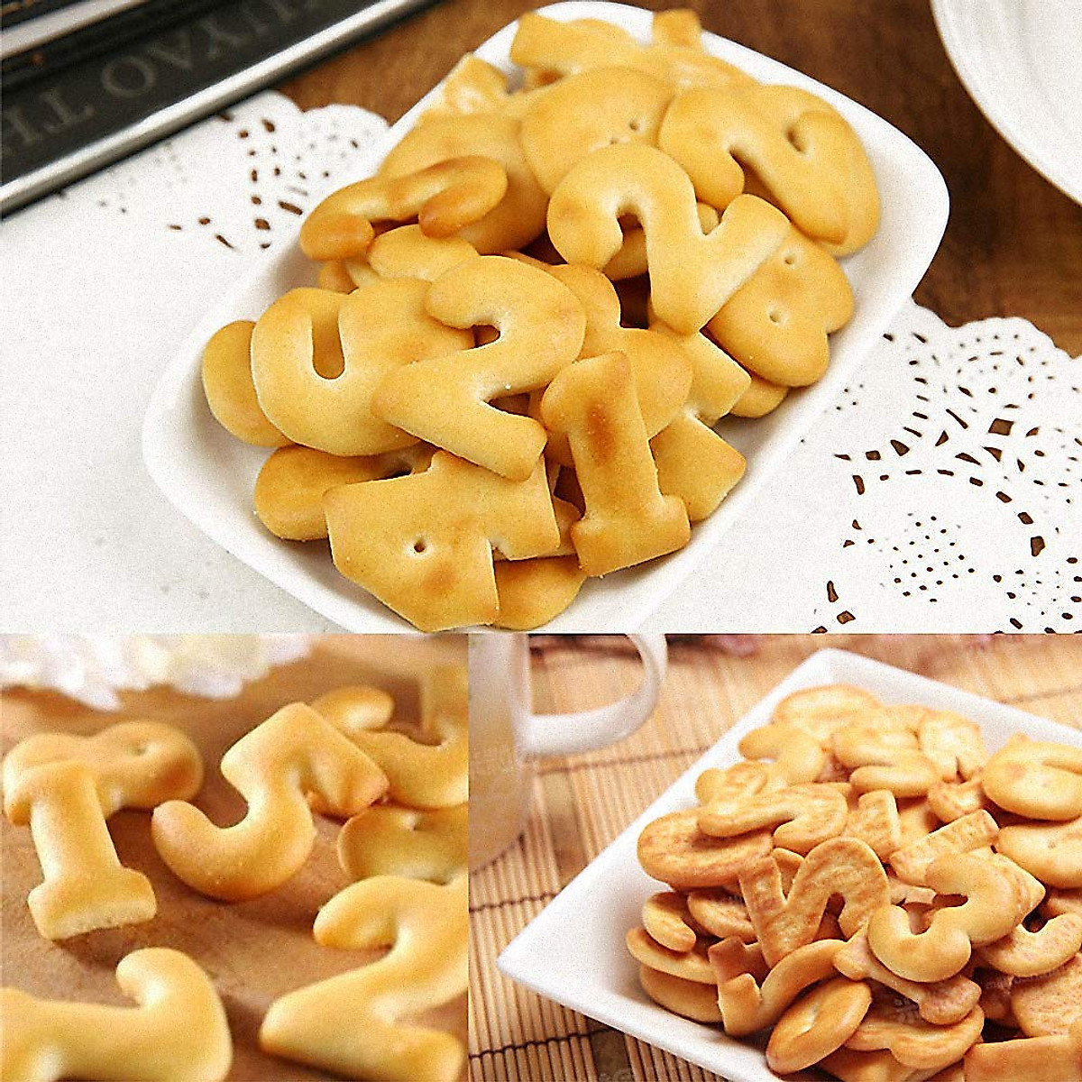 12Pcs/Set 3 Inch Number & Plaque Frame Cookie Cutters Set Large Numbers Stainless Steel Fondant Biscuit Cutter Tools for Kitchen Baking