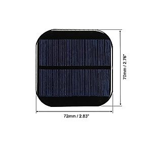 MECCANIXITY Mini Solar Panel Cell 5.5V 130mA 0.715W 72mm x 72mm for DIY Electric Power Project Pack of 5