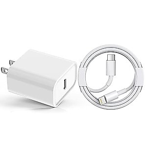 Fast Charger iPhone, iPhone 14 Charger【Apple MFi Certified】20W USB C Fast Charging Wall Charger Block with Rapid TypeC to Lightning Cable Quick Data Sync Cord for iPhone 14/13/12/Pro/Max/11/XR/SE 2022