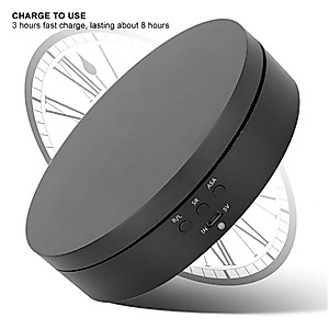360° Rotating Display Stand, Motorized Display Stand Turntable Max Load 2-4KG 3 Gears Two Way Revolving Turntable Base for Jewelry Spinner Phone