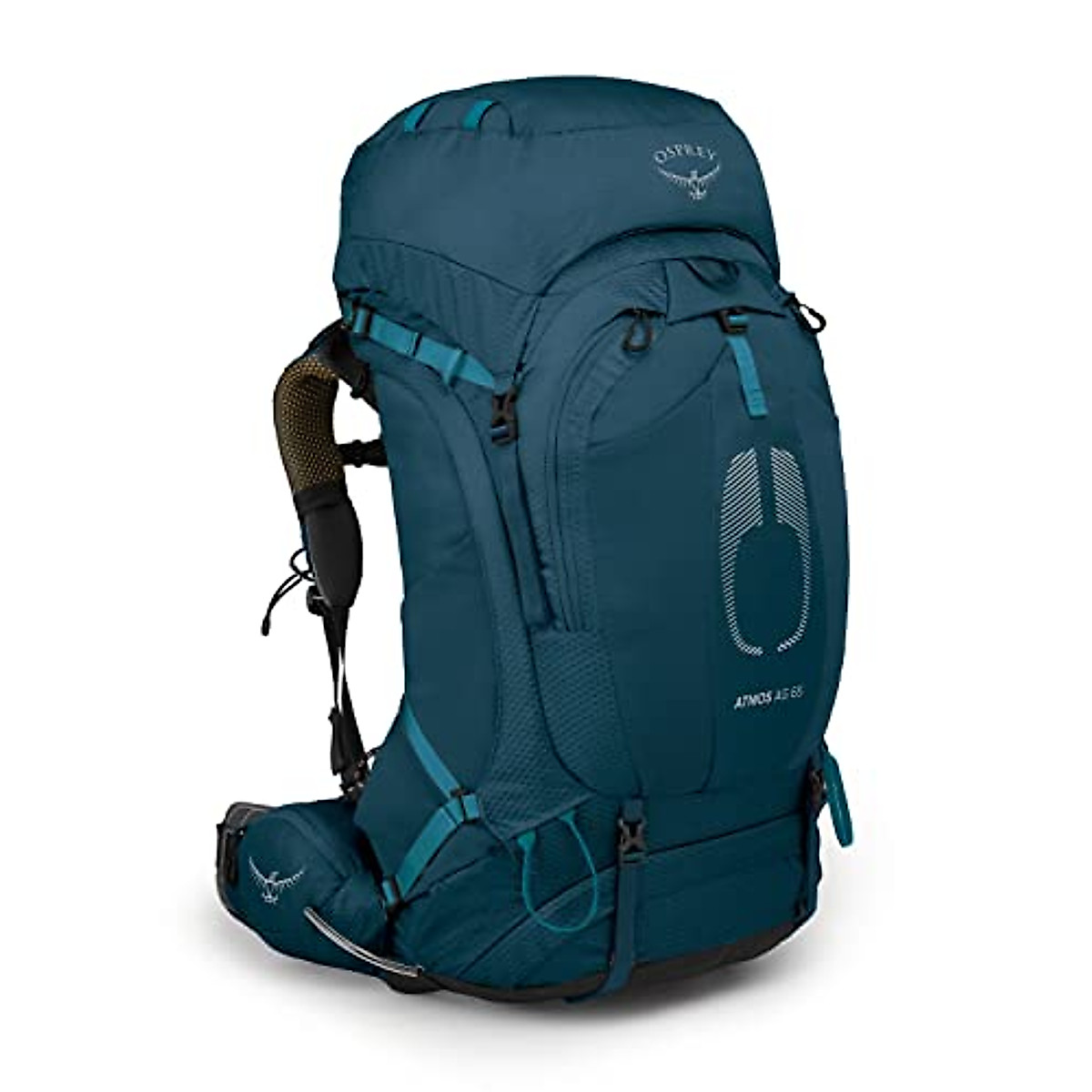 Osprey Atmos AG 65 Men's Backpacking Backpack, Venturi Blue, Large/X-Large & Osprey Hydraulics Bite Valve Cover, One Size