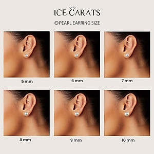 925 Sterling Silver 12mm White Freshwater Cultured Button Pearl Stud Earrings