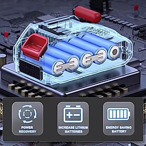 ZHONGAN 10mm(3/8”) Cordless Drill 2 Variable Speed,with 1 Charger and 2 Batteries,Electric Power Drill Set 24 Driver Bits,Durable and Portable,21V 2000mAh