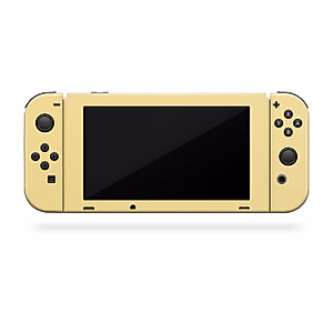 Tacky Design Classic Pastel Solid Color, Yellow, and Orang Skin Compatible with Nintendo Switch, Skin Vinyl 3m Stickers Moon Full wrap Cover (Yellow)