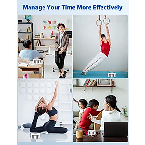 60 Minutes Timer for Kids Classroom Seniors Teachers Study Workout, Easy Twist Operation Magnetic Kitchen Timer Countdown for Cooking Baking, 3-Level Volume Round Count Up Time Management Tool White