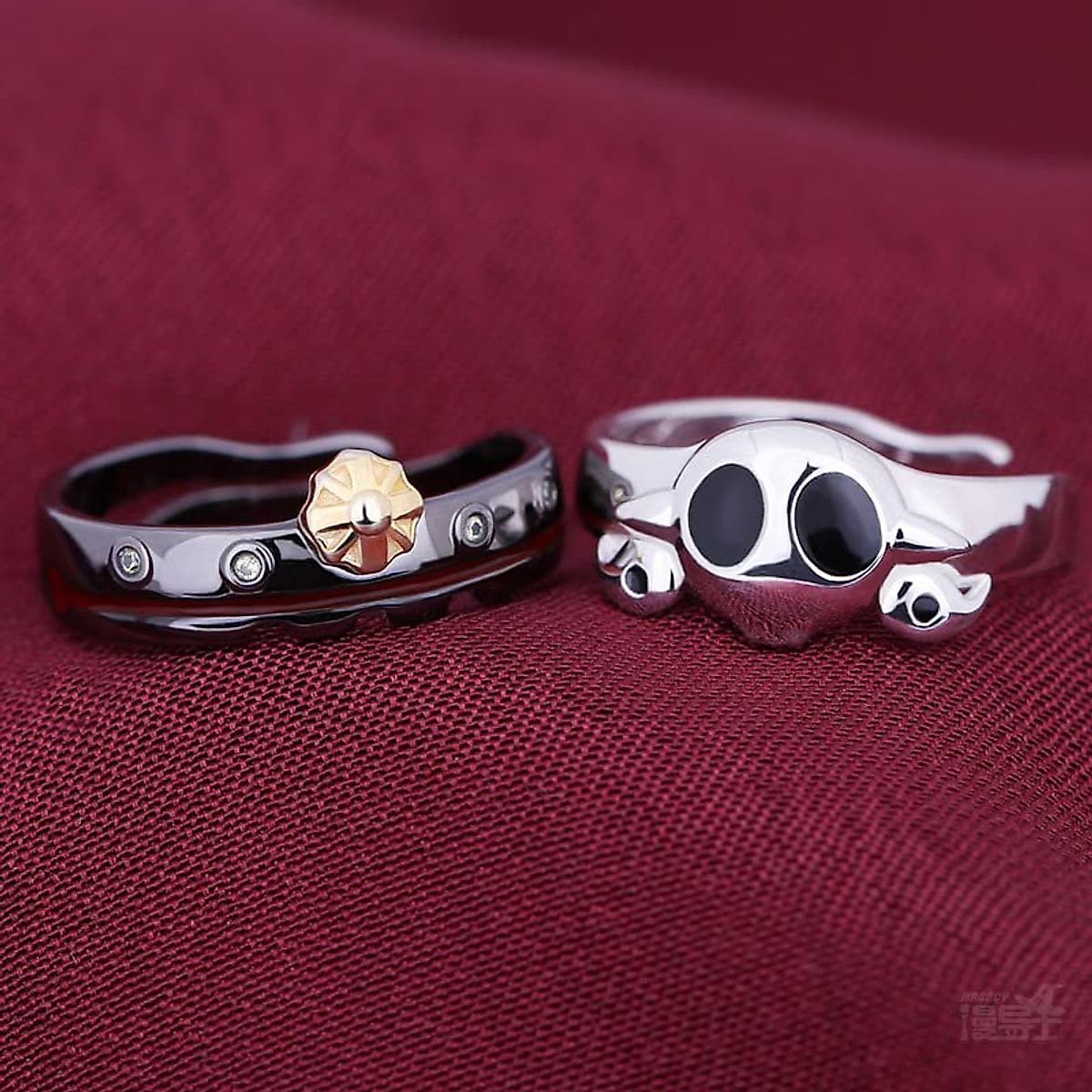 Hanako-kun Rings Yashiro Nene Cosplay Ring Male Female Couple Opening ring 925 Silver jewelry Toilet-bound Hanako-kun Rings (2pcs)