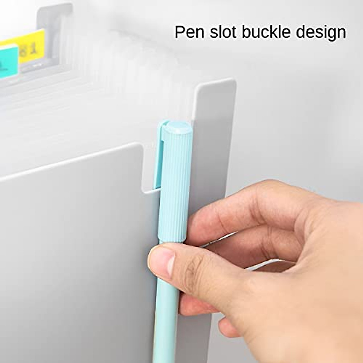 ZQS Magazine File Holder, Desk Organizer File Folder for Office Organization and Storage, Sturdy Plastic Binder Organizer, 13 Vertical Compartmente，Desktop Accessories for Home and Office Storage