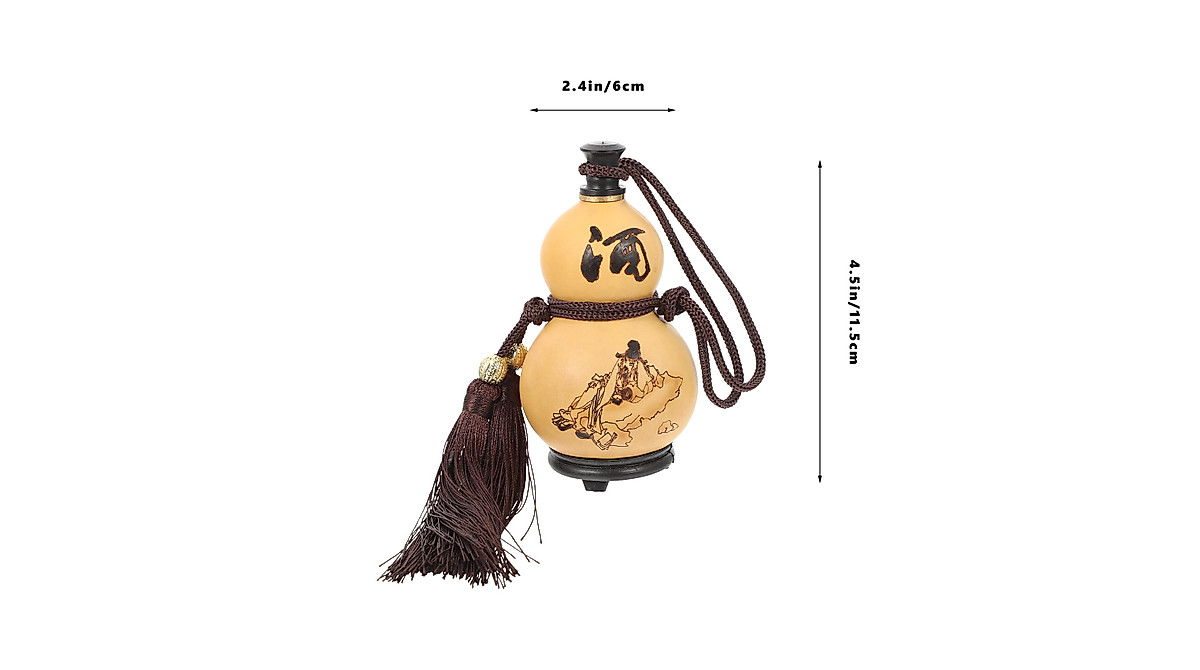 Stylish Natural Gourd Flask - Perfect for Sake & Wine
