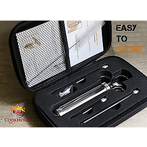 Meat Injectors for Smoking - Stainless Steel Marinade Injector Kit with Case and Window for BBQ, Grilling - 3 Syringe Needles for Injection of Flavor, Sauce - Food Injector for Turkey, Beef, Brisket