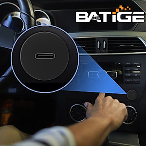 BATIGE Small USB 3.0 Male to Type C 3.0 Female Car Flush Mount Cable USB C 3.0 Panel Mount Extension Cable for Car Truck Boat Motorcycle Dashboard 3ft