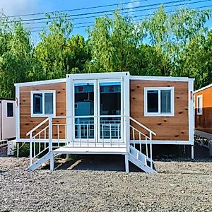 Standard Expandable Container House with Bathroom Kitchen Small Den prefab 20ft 40ft Foldable Container House for Living
