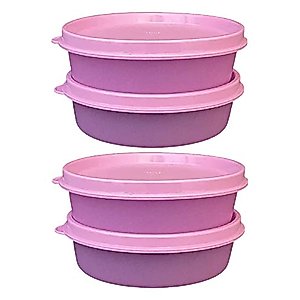 NewTupperware Little Wonders Small Bowl 6oz Set of 4 Lilac Purple Daisy