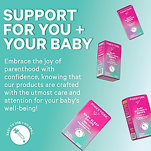 Pink Stork Baby Bath Flakes, Calming Fragrance Free Magnesium Bath Salts for Infants and Toddlers to Help Soothe Diaper Rash, Irritation, and Support Restful Sleep without Melatonin - 16 oz